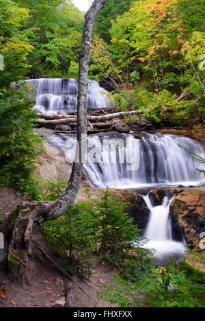 Sable Falls, Pictured Rocks National Lakeshore, near Munising, MI, USA ...