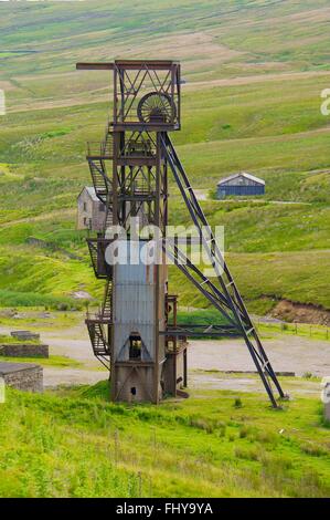 Disused Pithead of Grove Rake Mine buildings, Rookhope District ...