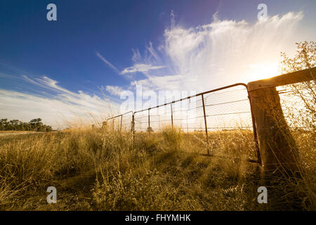 Farm gate, outback Australia Stock Photo - Alamy