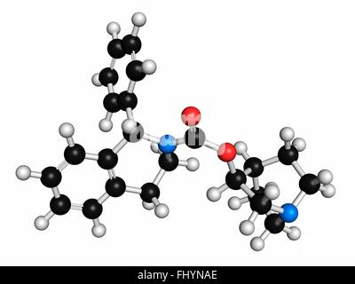 Solifenacin overactive bladder drug molecule Stylized skeletal formula ...