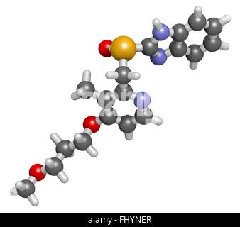 Rabeprazole gastric ulcer drug molecule (proton pump inhibitor ...