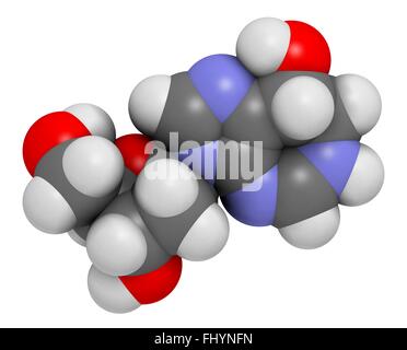 Pentostatin cancer drug molecule, illustration Stock Photo - Alamy