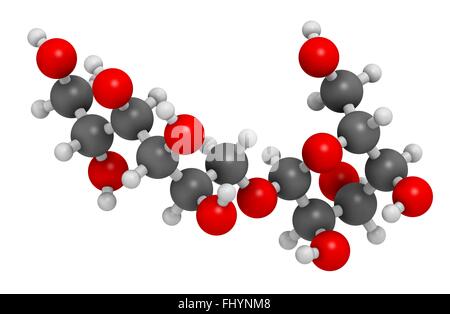 Isomalt sugar substitute molecule (one of two components shown ...
