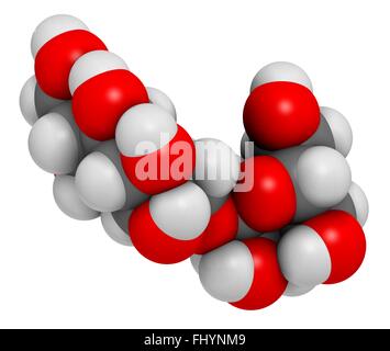 Isomalt sugar substitute molecule (one of two components shown ...