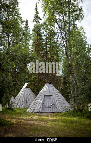 Picture of Sami buildings in Sapmi, Swedish Lapland Stock Photo - Alamy