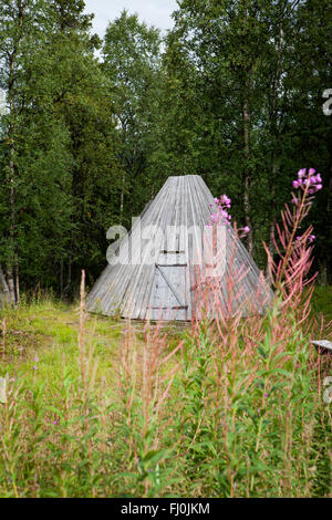 Picture of Sami buildings in Sapmi, Swedish Lapland Stock Photo - Alamy
