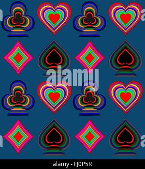 Game cards seamless pattern. Design gambling. Repeated texture in ...