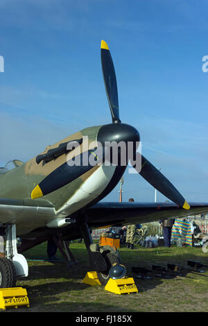 Spitfire static display at Southport Air Show Stock Photo - Alamy