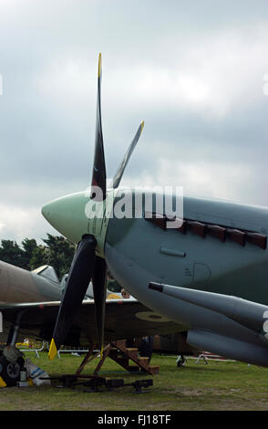 Spitfire static display at Southport Air Show Stock Photo - Alamy