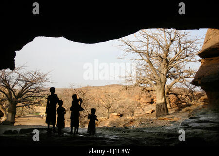 Cave in Dogon country, Mali Stock Photo - Alamy