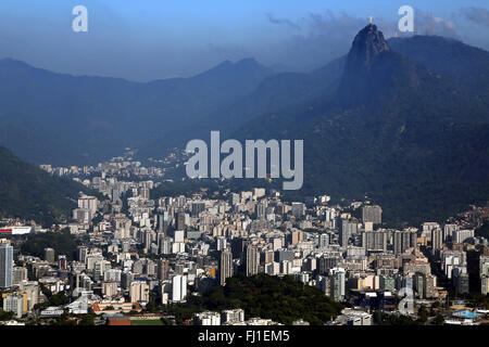 General view of Christ the Redeemer statue in Rio de Janeiro where the ...