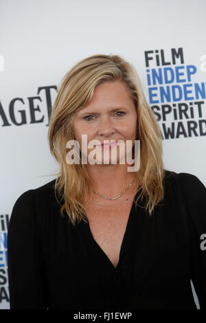 Laura Gabbert arrives at the Film Independent Spirit Awards on Saturday ...