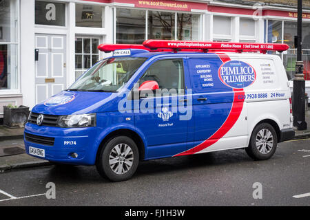 Pimlico Plumbers van, London, UK Stock Photo - Alamy