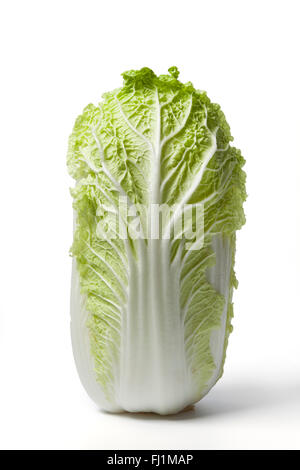 Fresh whole raw Chinese cabbage on white background Stock Photo - Alamy