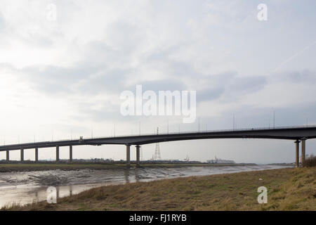 The M5 motorway bridge over the river Avon at Portbury Docks near ...