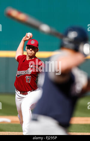 Columbia, SC, USA. 28th Feb, 2016. Jack Anderson (27) of the Penn State ...