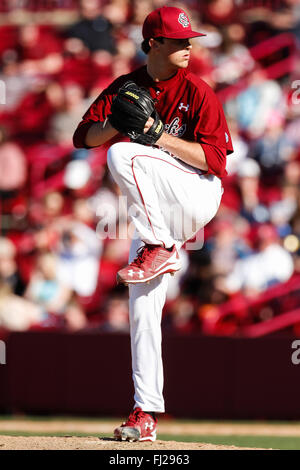 Columbia, SC, USA. 28th Feb, 2016. Jack Anderson (27) of the Penn State ...