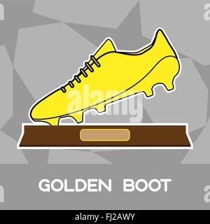 Golden Boot Sports Prize. Soccer Championship Symbols. Flat Design ...