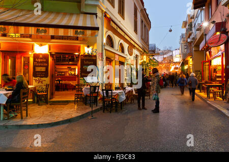 Restaurants and coffee shops in Psirri neighborhood near Heroes' square ...