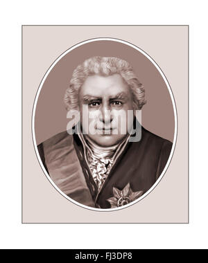 Captain James Cook and botanist Joseph Banks examining the wild life ...