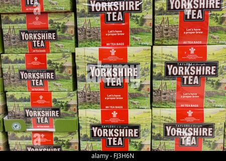boxes of Yorkshire Tea in a supermarket Stock Photo - Alamy