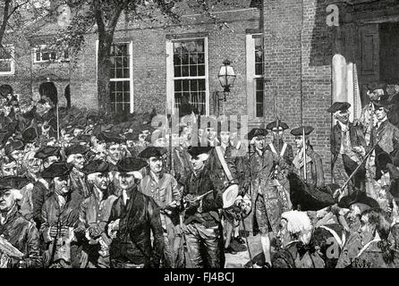 First Public Reading of the Declaration of Independence. Passed by ...