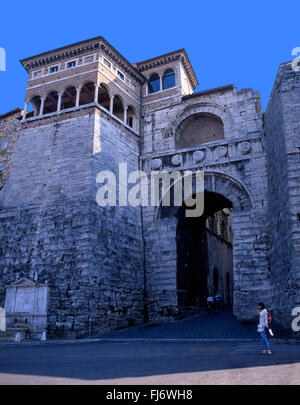 Italy - Perugia - The Etruscan Gate Stock Photo - Alamy
