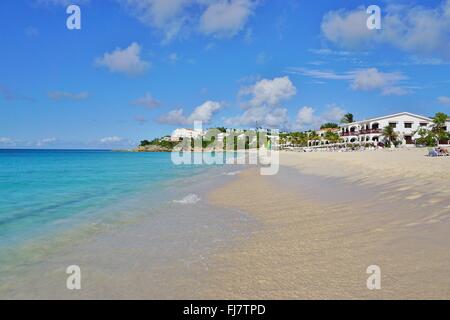 Beautiful Meads Bay Beach on the Caribbean island of Anguilla Stock ...