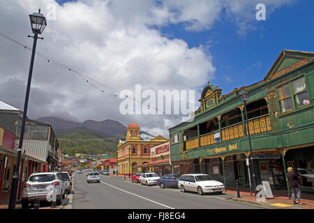 Main Street of Queenstown, Tasmania, Australia Stock Photo - Alamy