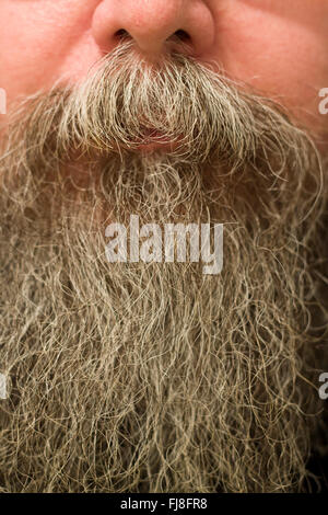 A man with long mustache hair covering his mouth Stock Photo - Alamy