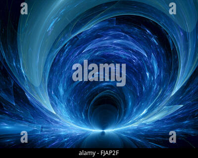 Time tunnel, computer generated abstract fractal background. Abstract ...