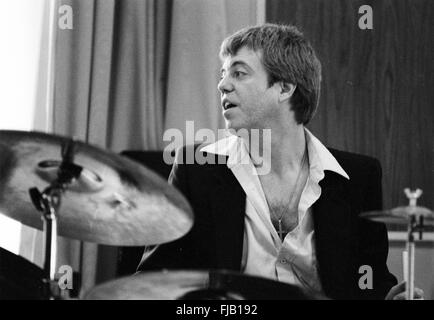 Butch Miles, jazz drummer, performing at a jazz festival. Exact date ...