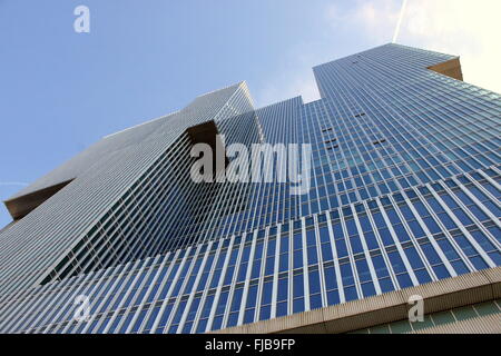 Rotterdam skyscraper modern building with huge bird nest and enormous ...