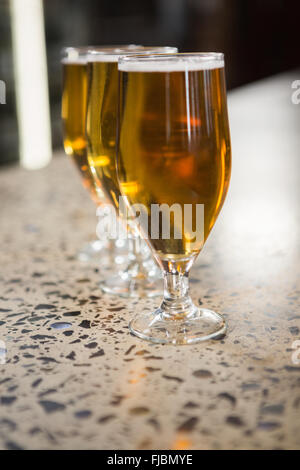 View of pints of beer Stock Photo - Alamy