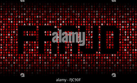 Identity Theft text on hex code illustration Stock Photo - Alamy