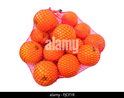 Orange Fruit in Net Bag Stock Photo - Alamy