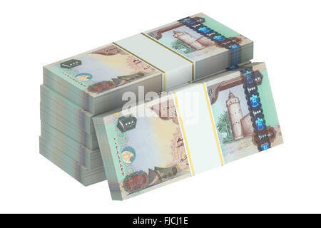 Arab Emirates Dirhams money pack 3d illustration. 500 AED Dubai ...