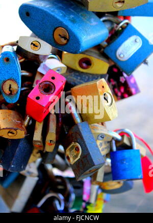 Love and promise padlocks on Charles Bridge, Prague, Czech Republic ...