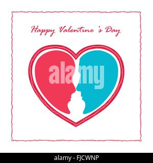 Red heart shape icon. Valentine's day love emoticon. Vector on ...