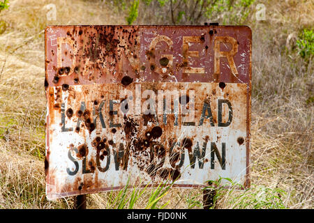 damaged Give Way road sign after an accident Stock Photo - Alamy