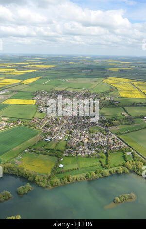An aerial view of the Northamptonshire village of Ringstead and ...