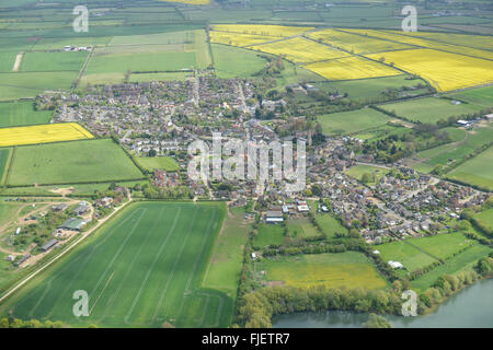 An aerial view of the Northamptonshire village of Ringstead Stock Photo ...