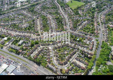 An aerial view of the Gidea Park area of Romford, Havering, Greater ...