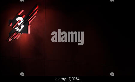 Red Layout or Red Template with 3D Number from Motion Graphics Design ...