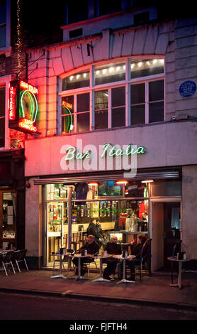 Bar Italia at night,Frith Street,Soho,London,UK Stock Photo - Alamy