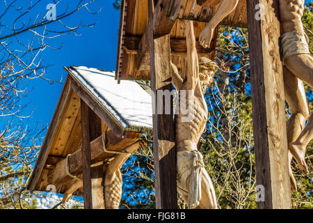 Mount Calvary, Jesus Christ on the cross between the two robbers Stock ...