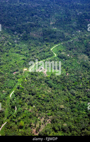 Aerial view of road through the Amazon rain forest Stock Photo - Alamy