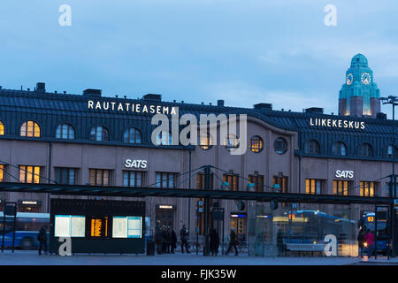 Bus stop by the railway station, Helsinki Finland Stock Photo: 57231395 ...