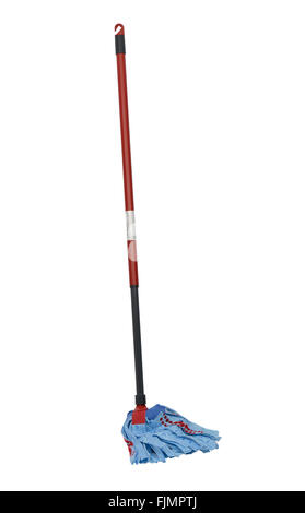 Floor mops on white background Stock Photo - Alamy