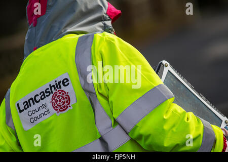 Accident in Tarleton, Lancashire. UK Weather. Lancashire Police attend ...